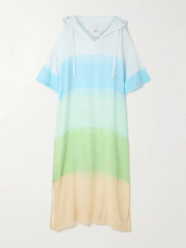 LEMLEM Beritu Striped Cotton-blend Hooded Dress - Multi