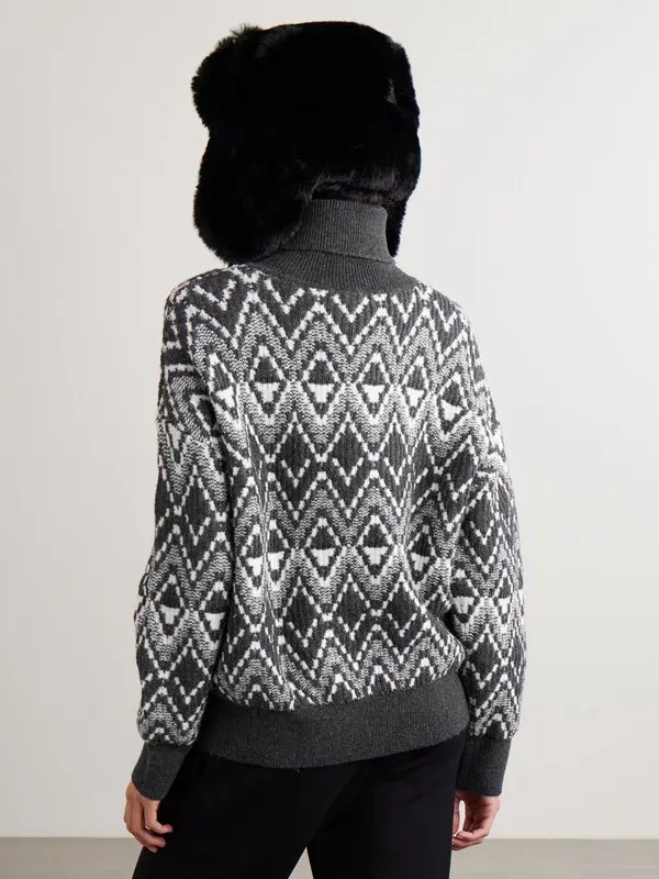 Varley Ida Fair Isle Knitted Turtleneck Sweater
