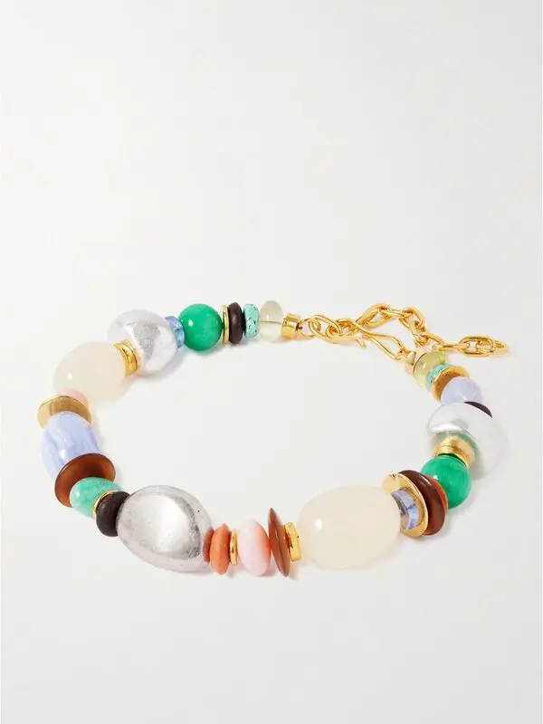 LIZZIE FORTUNATO Monument Gold-plated Stone Necklace - Multi