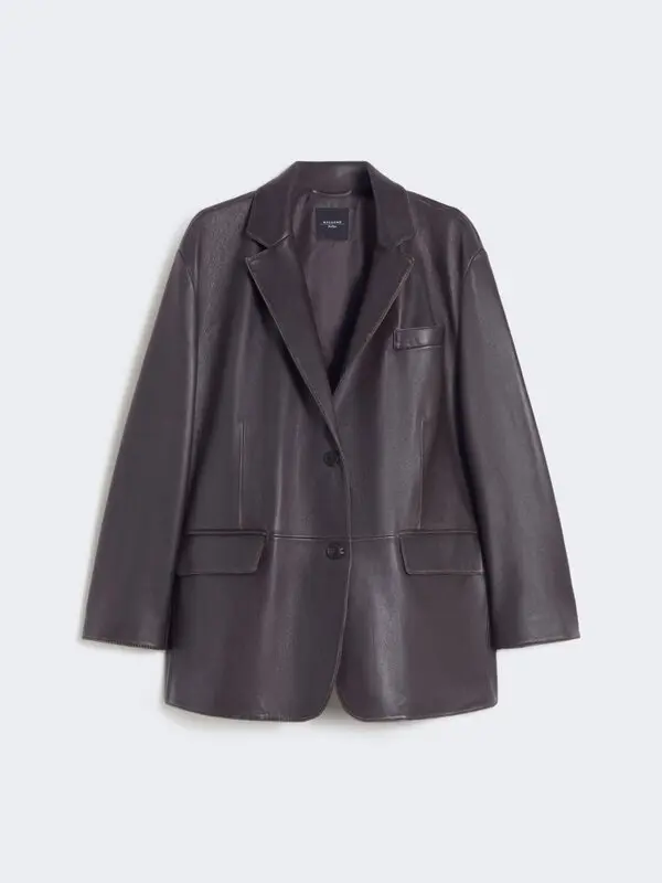Max Mara Dyed Leather Blazer