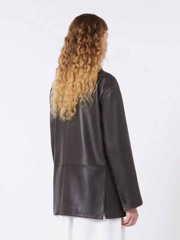 Max Mara Dyed Leather Blazer
