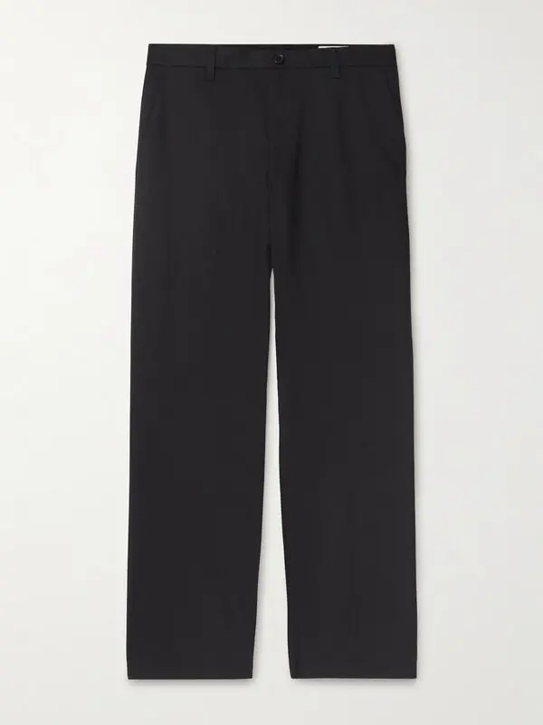 Nn07 Paw 1089 Straight-leg Cotton-blend Twill Trousers