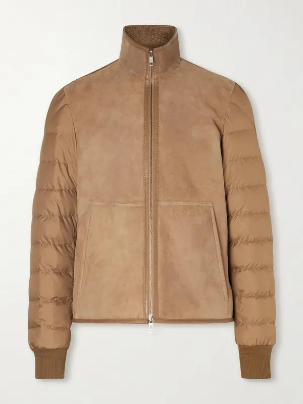 Moncler Crachin Reversible Leather-trimmed Quilted Shell And Shearling Down Jacket