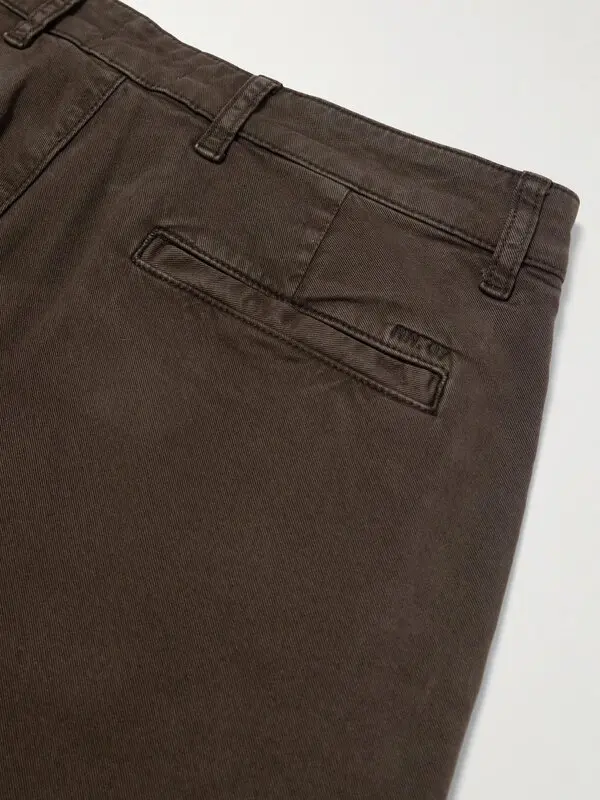 Nn07 Aden 1923 Straight-leg Organic Cotton-blend Twill Chinos - Brown