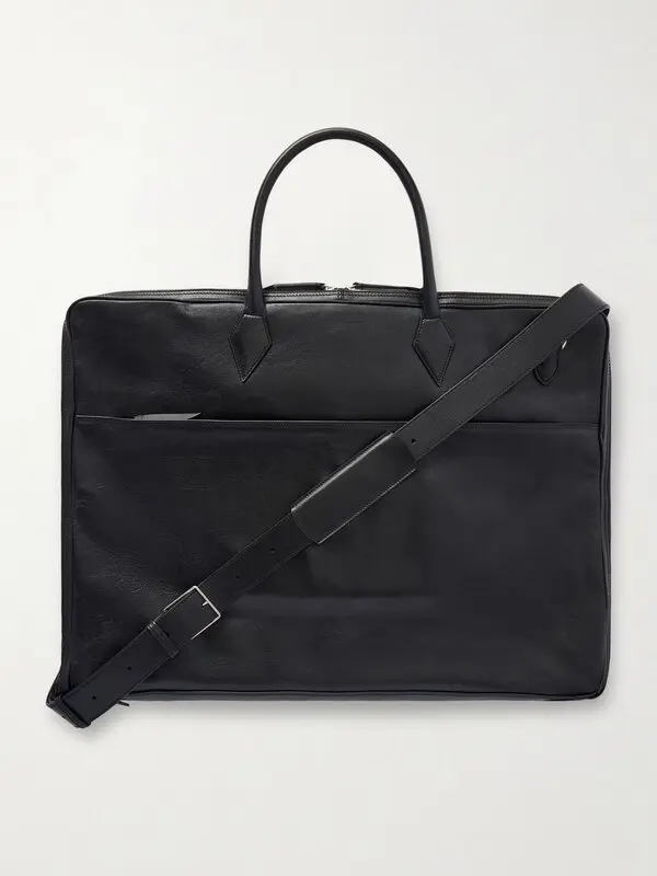METIER Closer Full-grain Leather Suit Carrier - Black