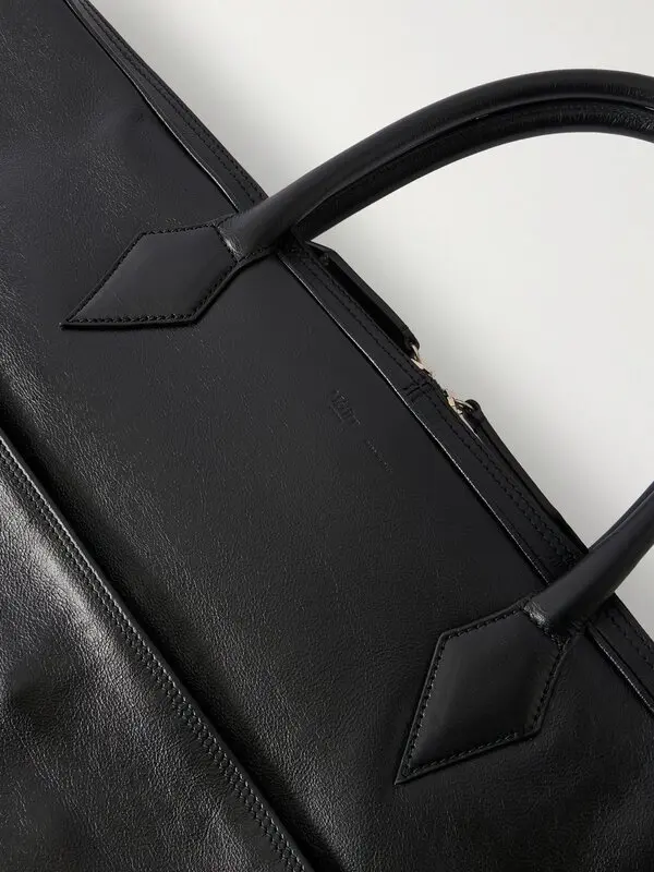 METIER Closer Full-grain Leather Suit Carrier