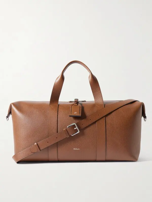 Mulberry Heritage Medium Clipper Full-grain Leather Weekend Bag