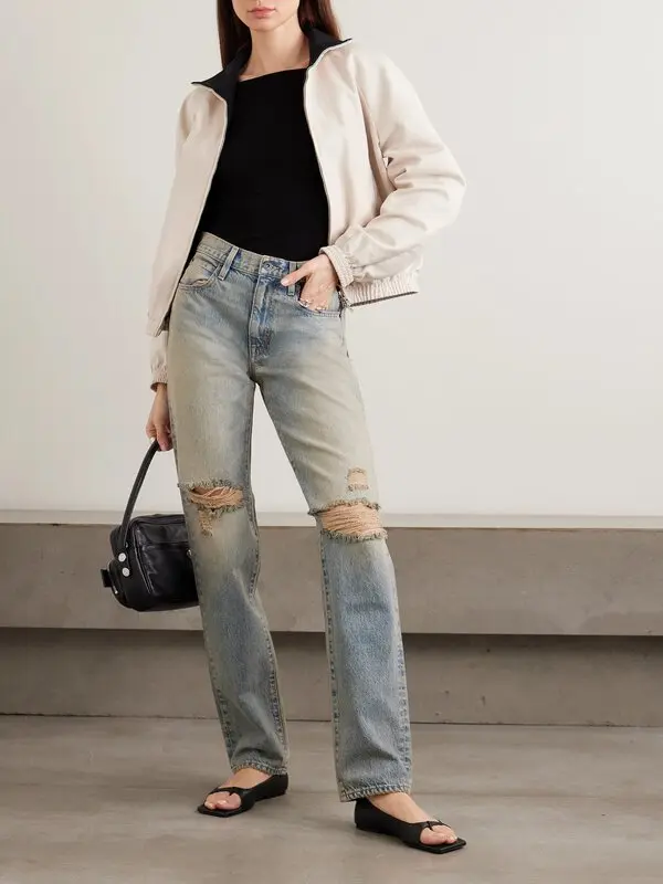 SLVRLAKE Sophie Long Mid-rise Straight-leg Jeans