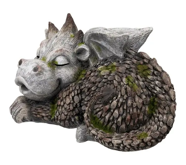 NORTHLIGHT Sleeping Dragon Outdoor Garden Statu E 14.25