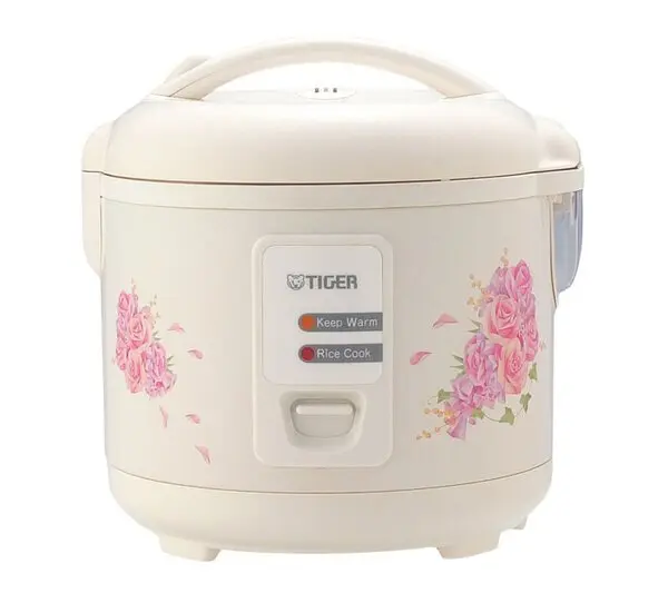 TIGER 10 Cup Floral White Rice Cooker - One-color