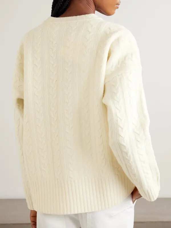 RÓHE Cable-knit Wool Sweater - Neutrals