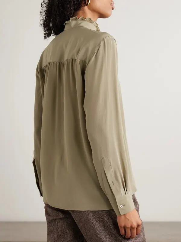 Purdey Ruffled Silk Blouse