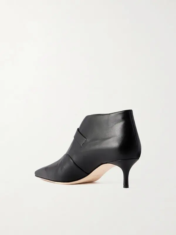 Manolo Blahnik Mendiola 50 Buckled Leather Ankle Boots