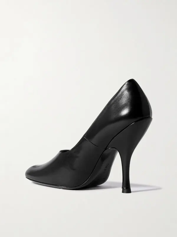 JUDE Leather Stiletto Pumps - Black