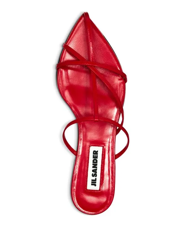 JIL SANDER Ring Flats - Rouge