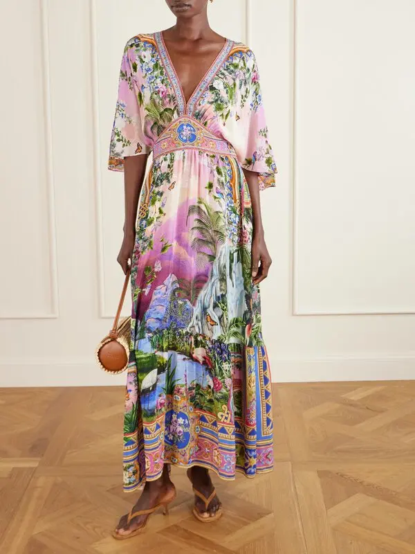 camilla silk wrap dress Camilla Glasshouse Romance Frill Silk Wrap Dress