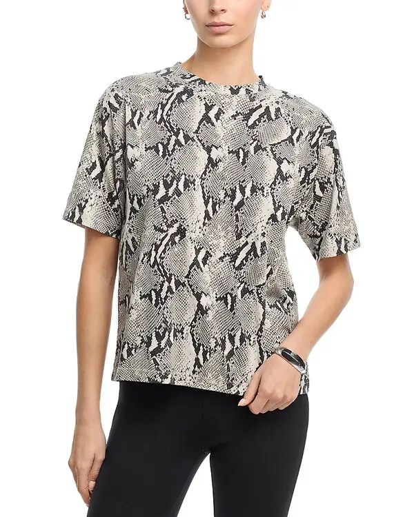 ANINE BING Avi Washed Python Tee - Multi