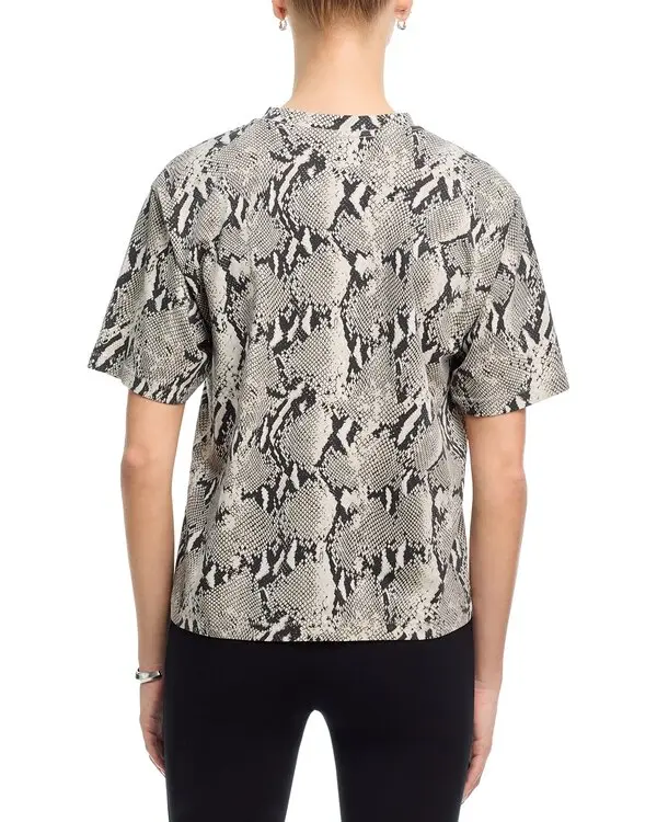 ANINE BING Avi Washed Python Tee - Multi