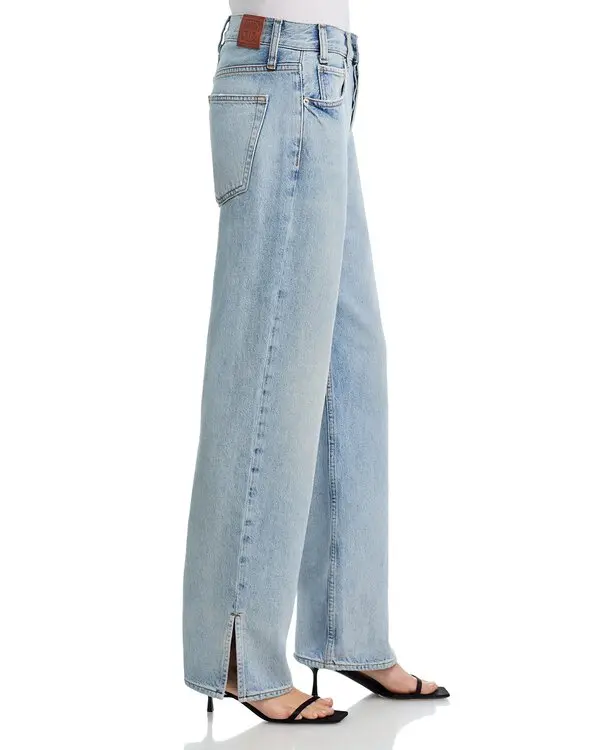 ANINE BING Roy High-rise Wide-leg Jeans - Light Blue