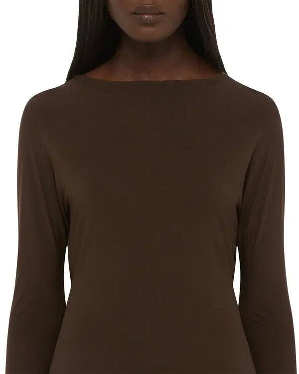 Helmut Lang Cowl Back Long Sleeve Top