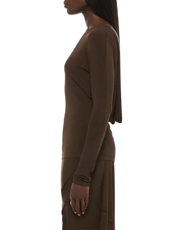 Helmut Lang Cowl Back Long Sleeve Top