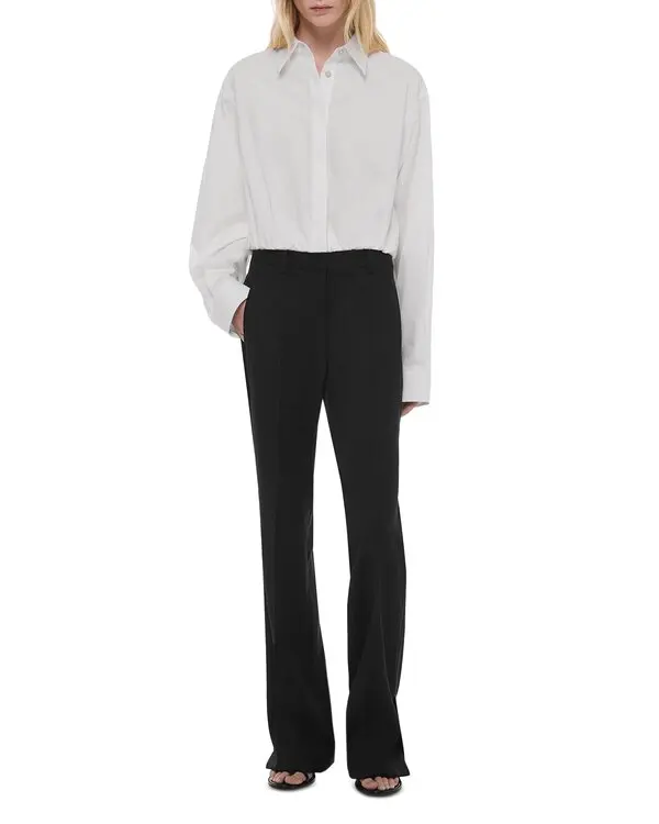 Helmut Lang Gathered Hem Crop Top