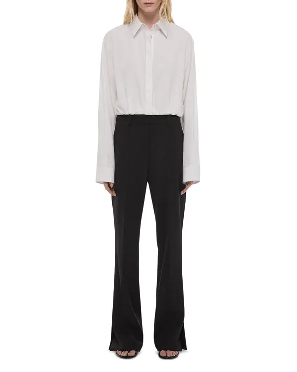 Helmut Lang Gathered Hem Crop Top