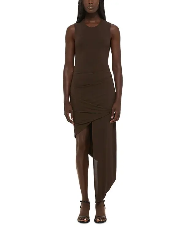 Helmut Lang Twist Drape Dress - Bistre