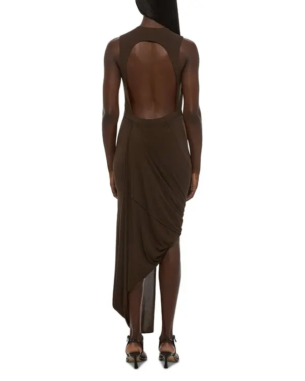 Helmut Lang Twist Drape Dress - Bistre