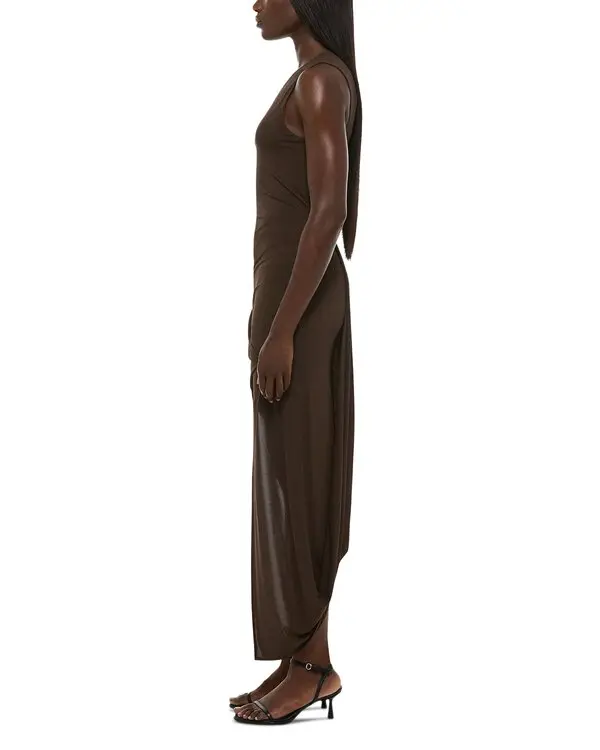 Helmut Lang Twist Drape Dress - Bistre
