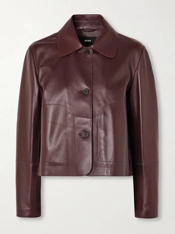 ARMA Emy Leather Jacket - Burgundy