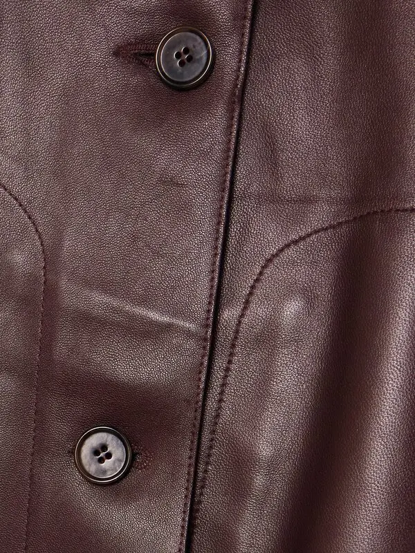 ARMA Emy Leather Jacket - Burgundy