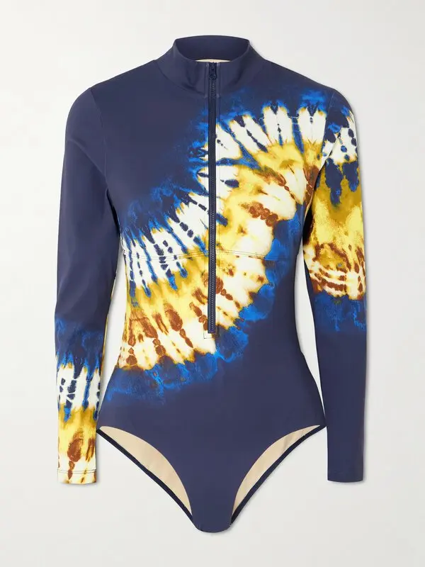 ALEMAIS Martine Tie-dye Half-zip Swimsuit