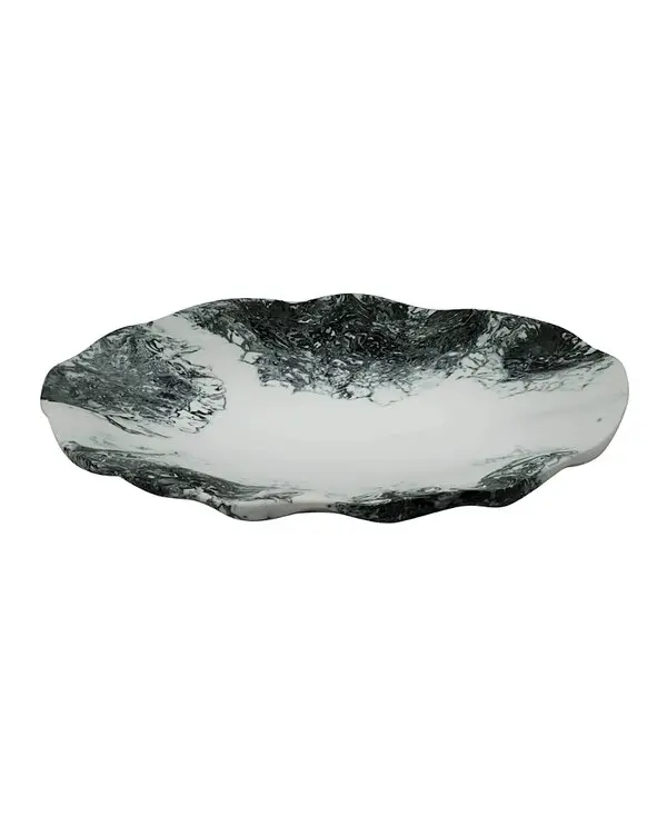 TOV FURNITURE Mera Resin Petal Tray - Black And White