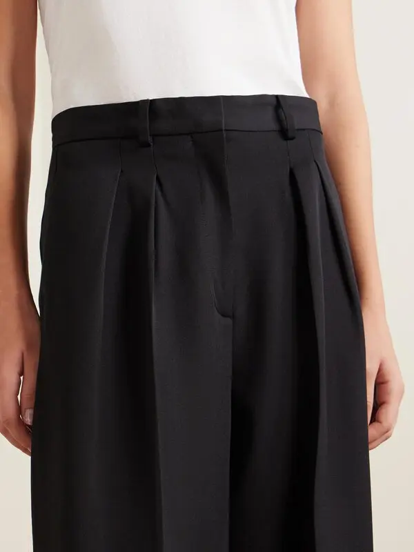 Altuzarra Dash Pleated Wool Pants - Black