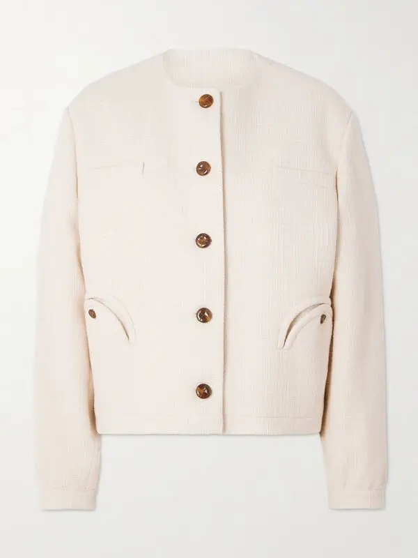 BLAZÉ MILANO Missy Gliss Cotton-blend Tweed Jacket - Neutrals