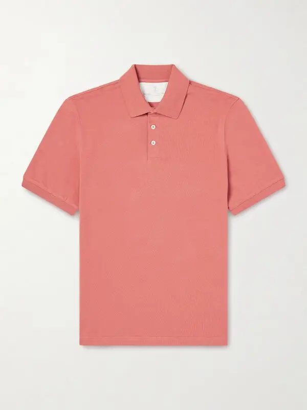 Brunello Cucinelli Slim-fit Cotton-piqué Polo Shirt - Orange