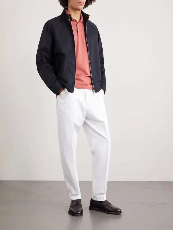 Brunello Cucinelli Slim-fit Cotton-piqué Polo Shirt - Orange