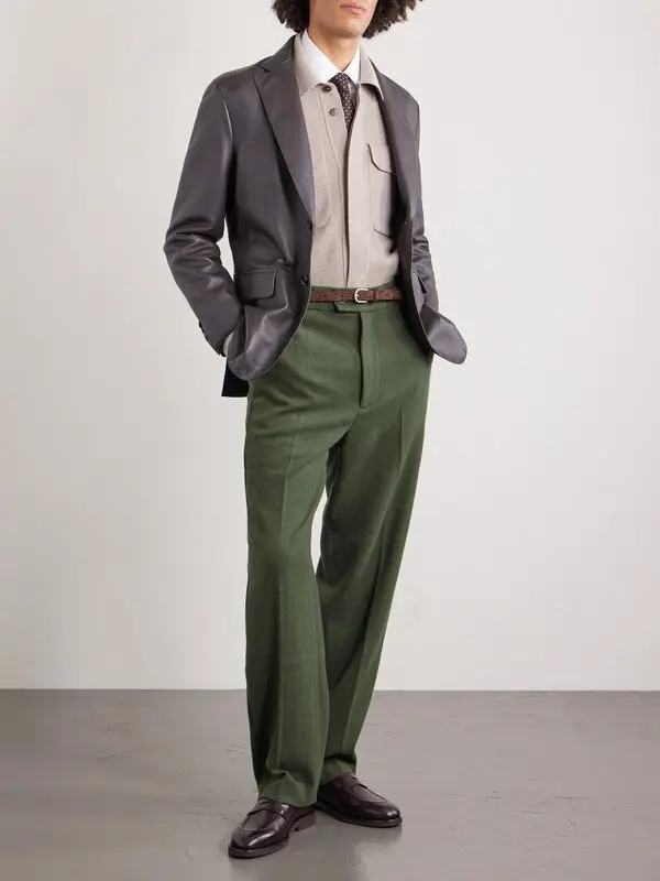 Dunhill Cotton And Cashmere-blend Overshirt - Neutrals