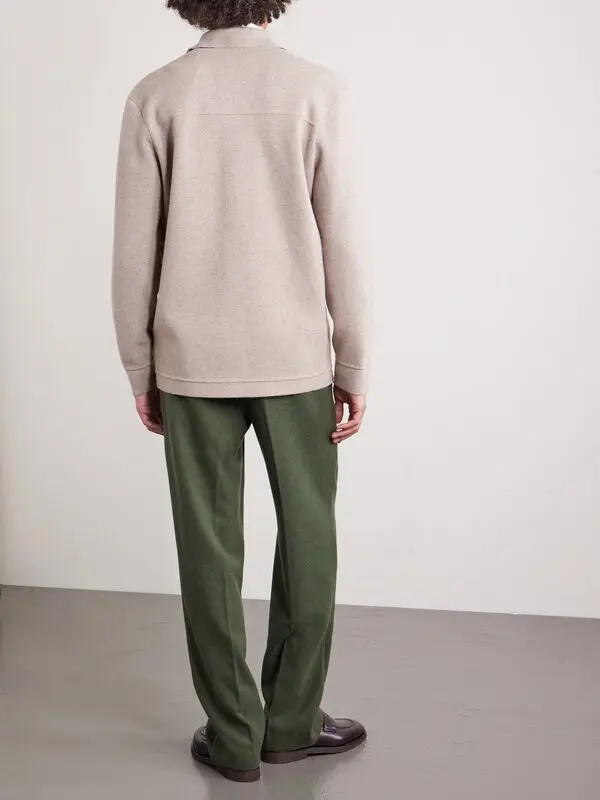 Dunhill Cotton And Cashmere-blend Overshirt - Neutrals