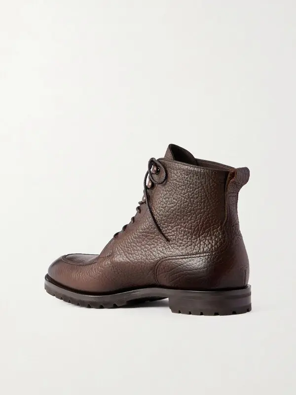 EDWARD GREEN Cranleigh Full-grain Leather Boots - Brown