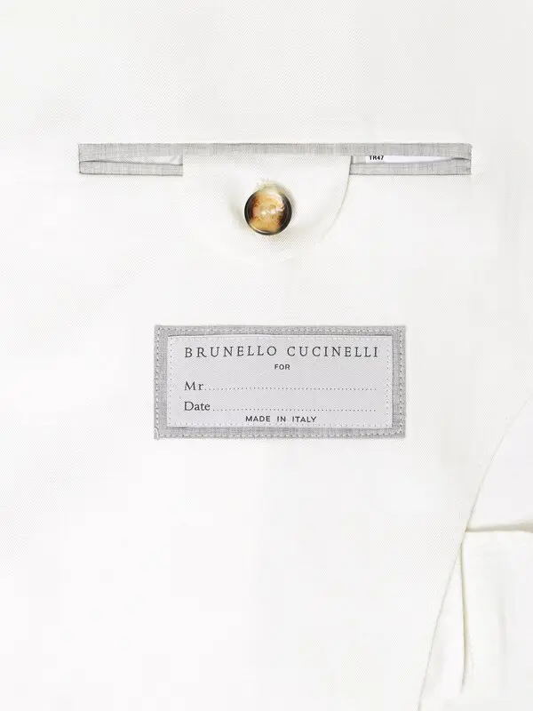 Brunello Cucinelli Double-breasted Silk And Linen-blend Blazer