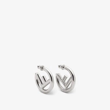 Fendi F Is Earrings - Silver