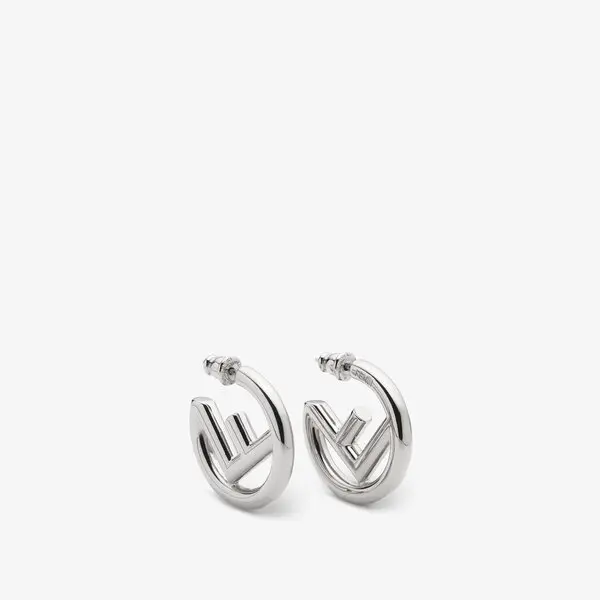 Fendi F Is Earrings - Silver
