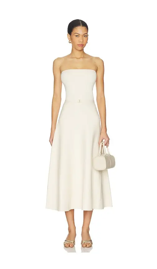 KARINA GRIMALDI Eira Strapless Midi Dress