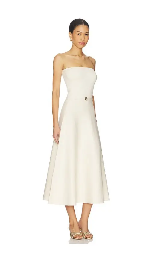 KARINA GRIMALDI Eira Strapless Midi Dress