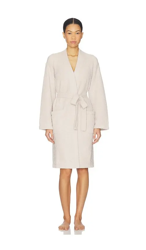 Barefoot Dreams Barefoot In The Wild Robe In Beige - Stone