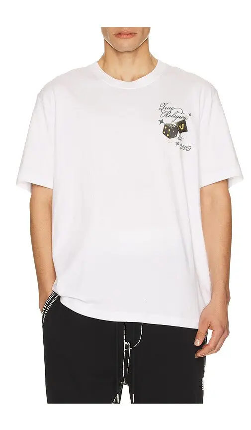 True Religion Dice Tee In White