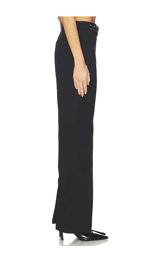 GANNI Bonded Crepe Belted Pant