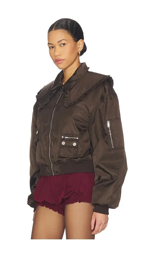 GANNI Duchesse Nylon Bomber Jacket